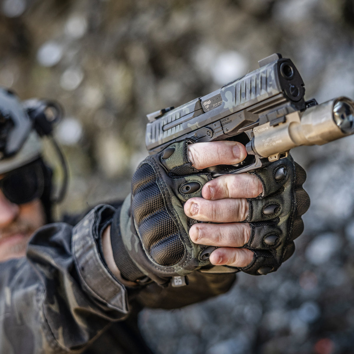 KNUCKLE PRO- FINGERLESS (BLACK MULTICAM®) – Glove Station