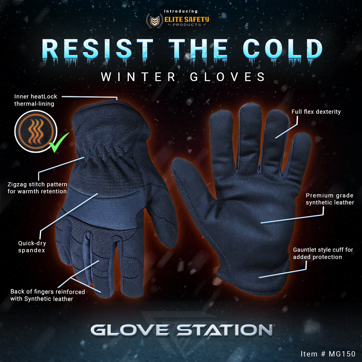 Heatlock Thermal Lined Winter Gloves – Glove Station